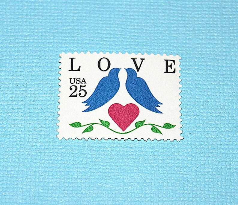 25c LOVE Stamp .. Blue Birds .. Set of 50 .. Unused Vintage US - Etsy