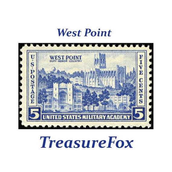 5c West Point .. Pack of 5 Stamps From 1937 .. Vintage Unused | Etsy