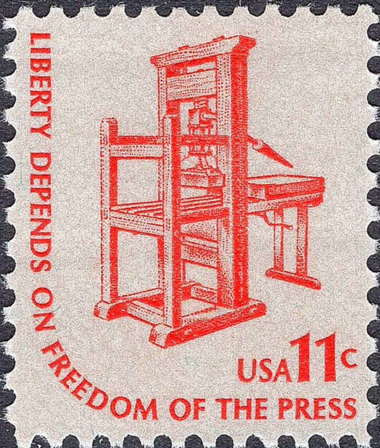 TEN 11c Printing Press Stamp .. Vintage Unused Postage Stamps | Etsy