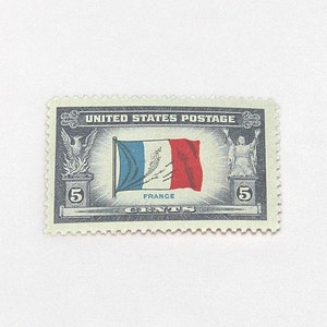 TEN 5c Flag of France .. Unused US Postage Stamps .. From the Overrun ...