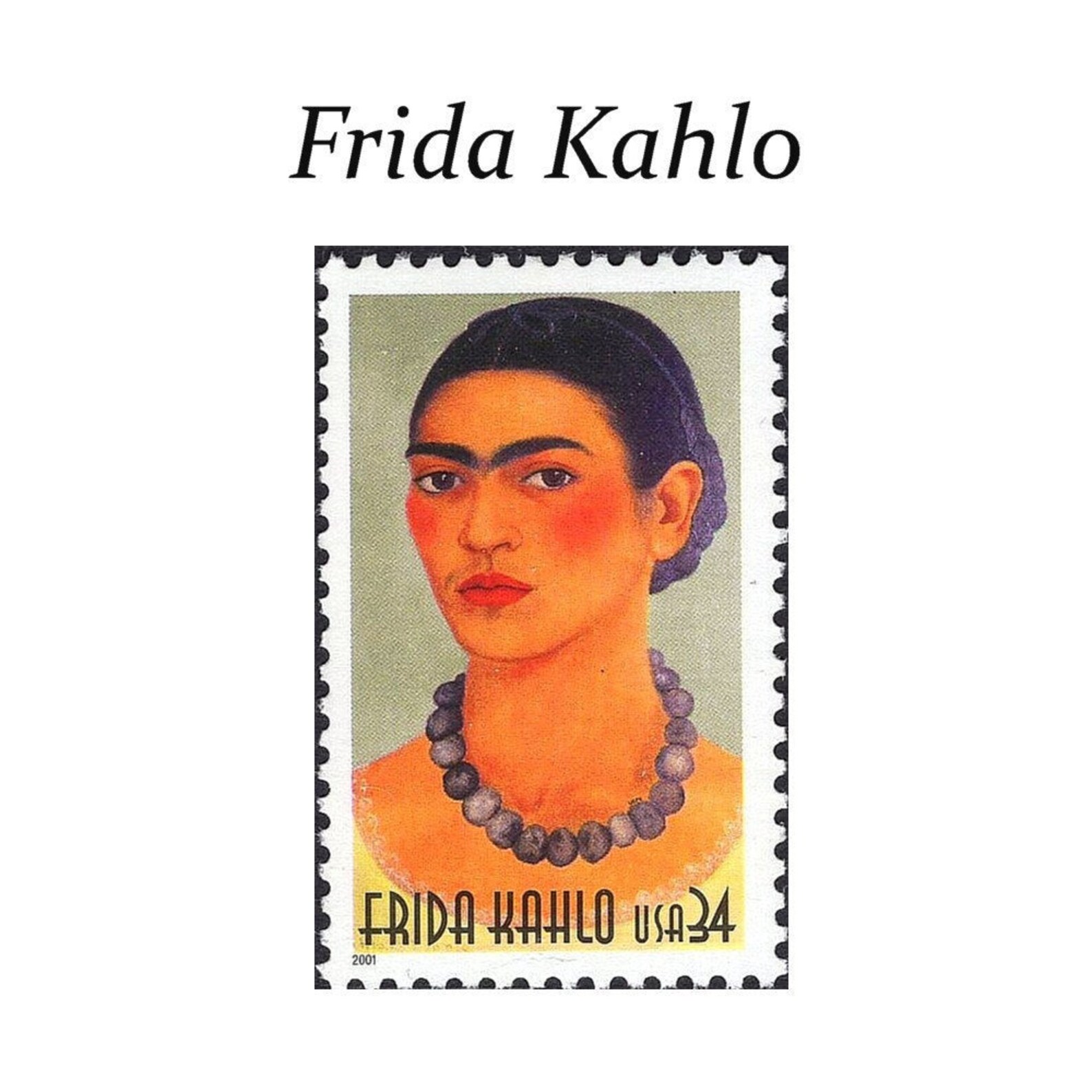 FIVE 34c Frida Kahlo Stamp Vintage Unused US Postage Stamps - Etsy