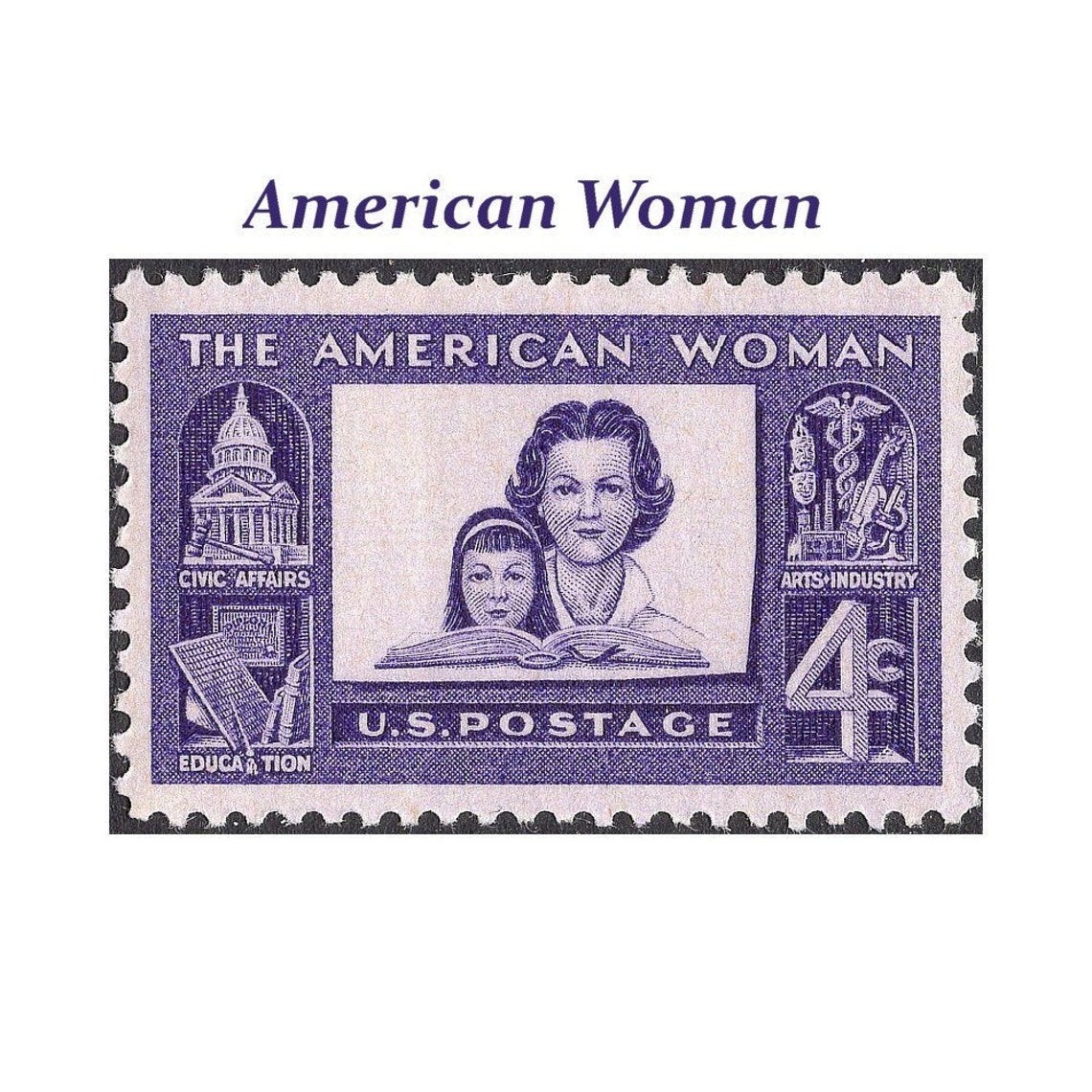 4c American Woman Stamp .. Unused US Postage Stamps .. Pack of 10 Stamp ...