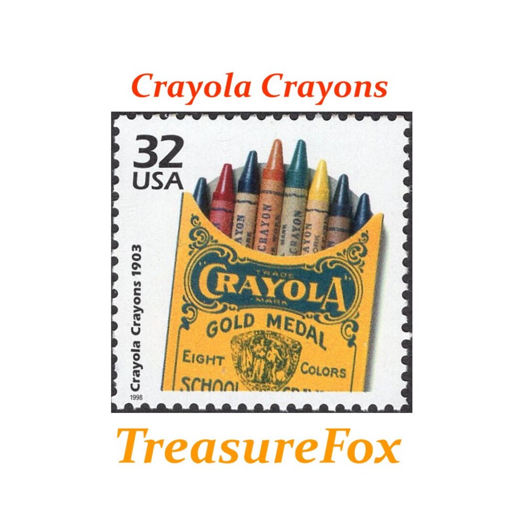 Five 32c Crayola Crayons Stamps .. Unused US Postage Stamps .. School ...