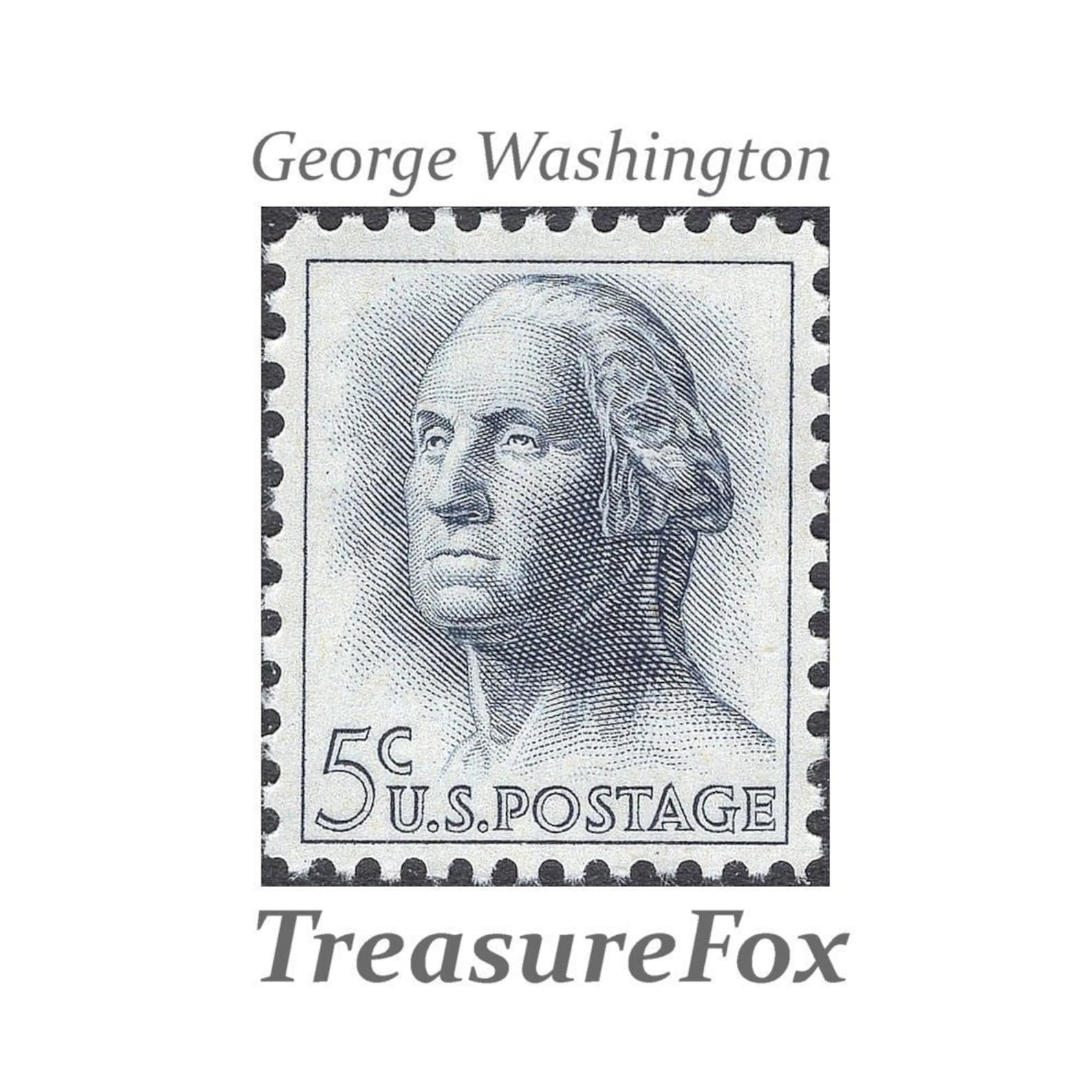 Pack of 10 .. 5c George Washington Stamp .. Vintage Unused US - Etsy