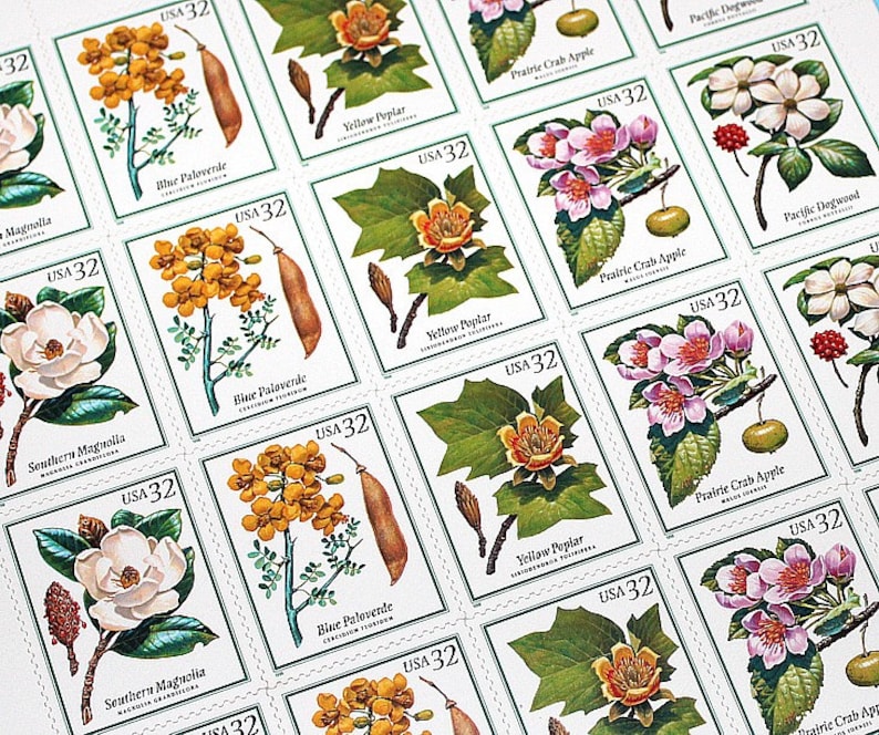 10 Flowering Trees Stamps .. Vintage Unused US Postage Stamps - Etsy