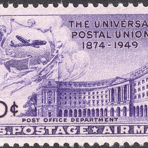 TEN 10c Post Office Department Airmail Stamp .. Pack of 10 Vintage ...
