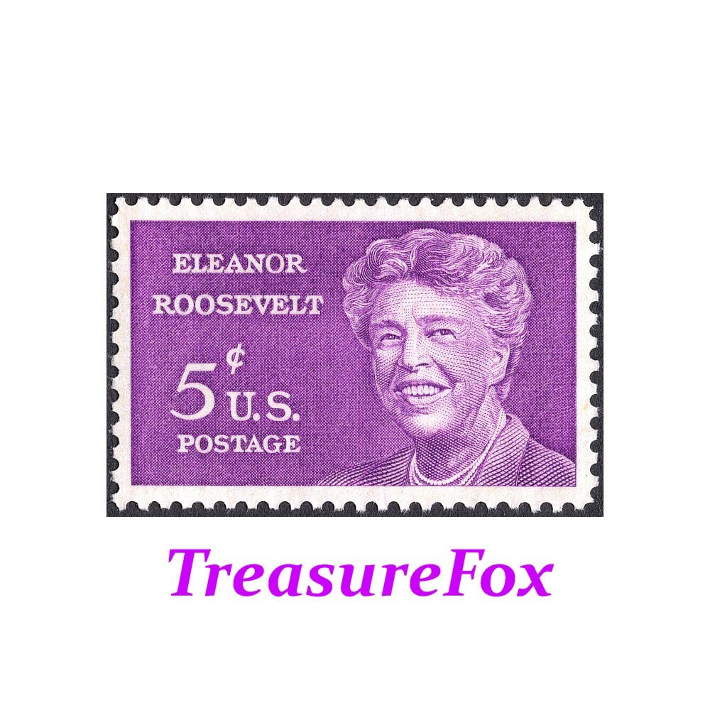 TWENTY 5c Eleanor Roosevelt Stamps .. Vintage Unused Postage Stamps ...