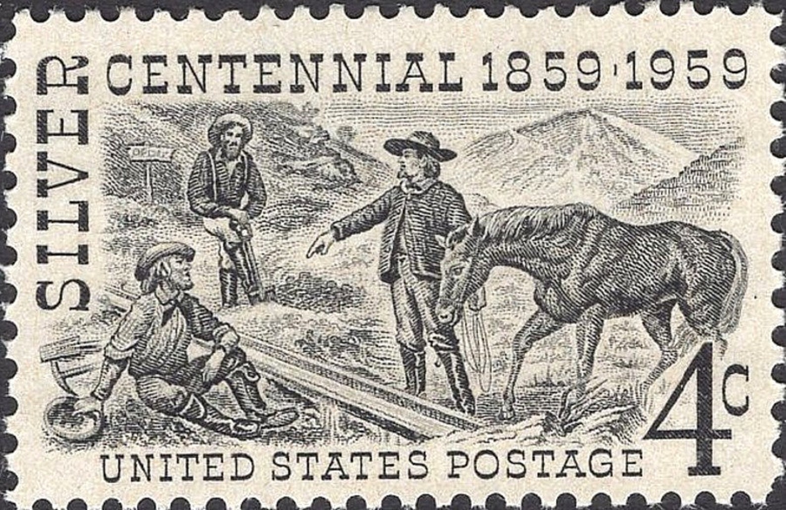 Twenty 4c Silver Mining Stamp Unused Vintage Postage Stamps - Etsy