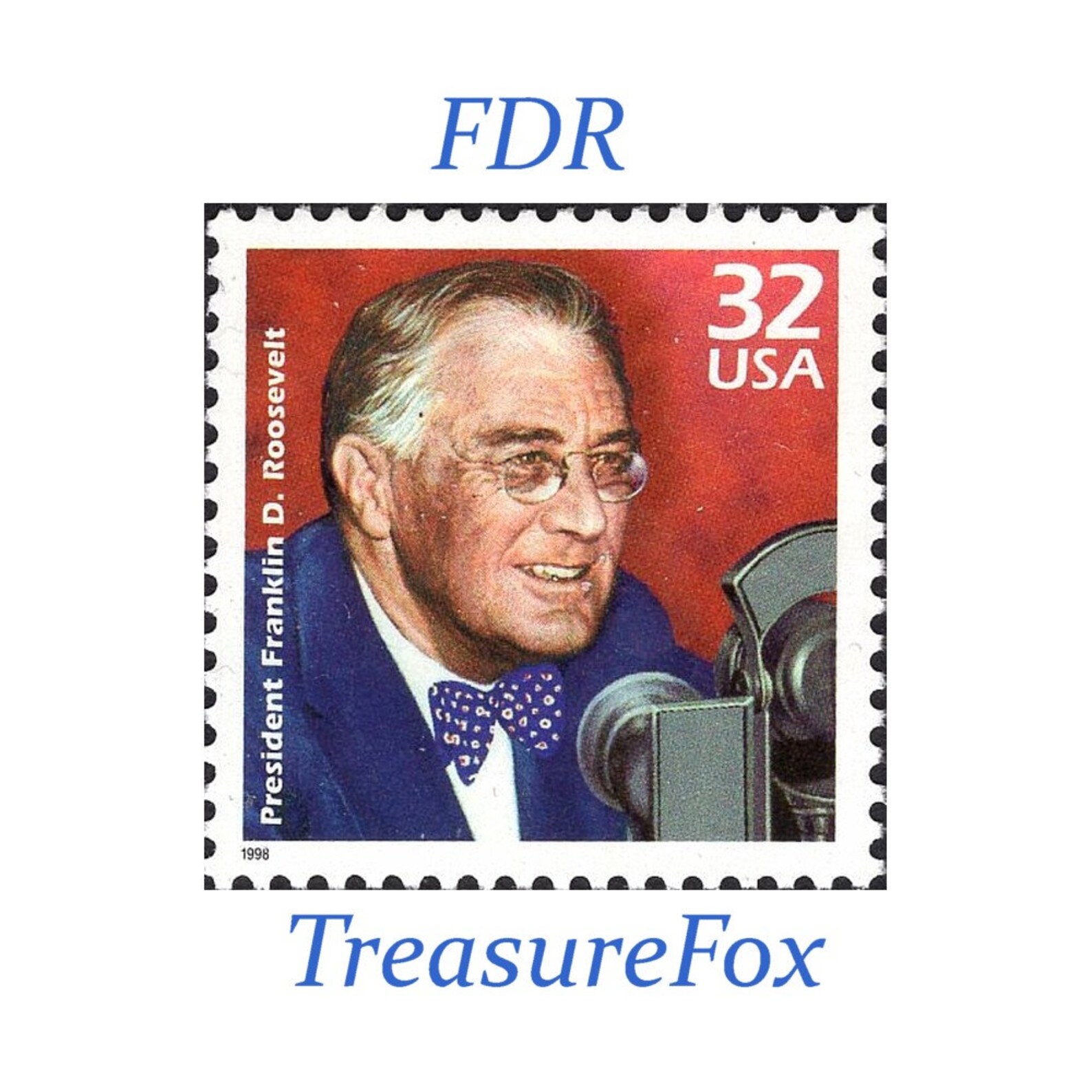 Five 32c Franklin D Roosevelt Stamps .. Unused US Postage | Etsy