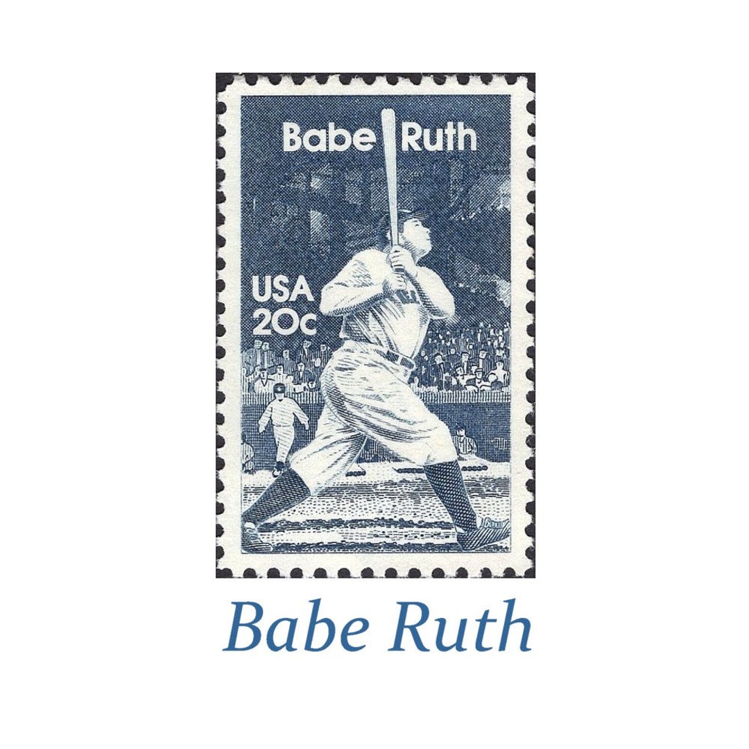 TEN 20c Babe Ruth Stamps .. Unused US Postage Stamps | Baseball Game ...