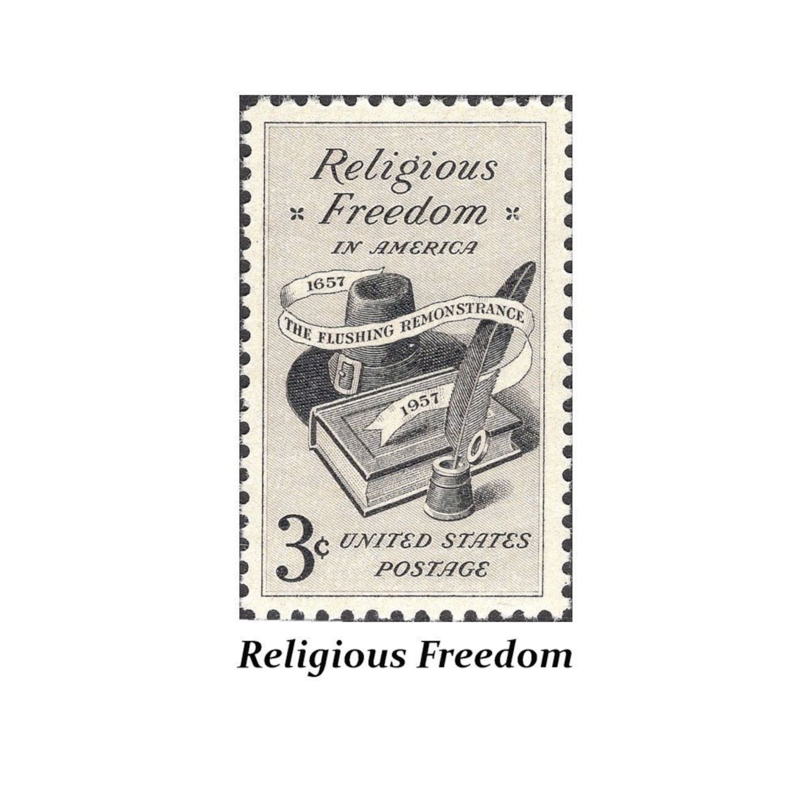 3c Religious Freedom Stamp .. Unused US Postage Stamps .. Pack | Etsy