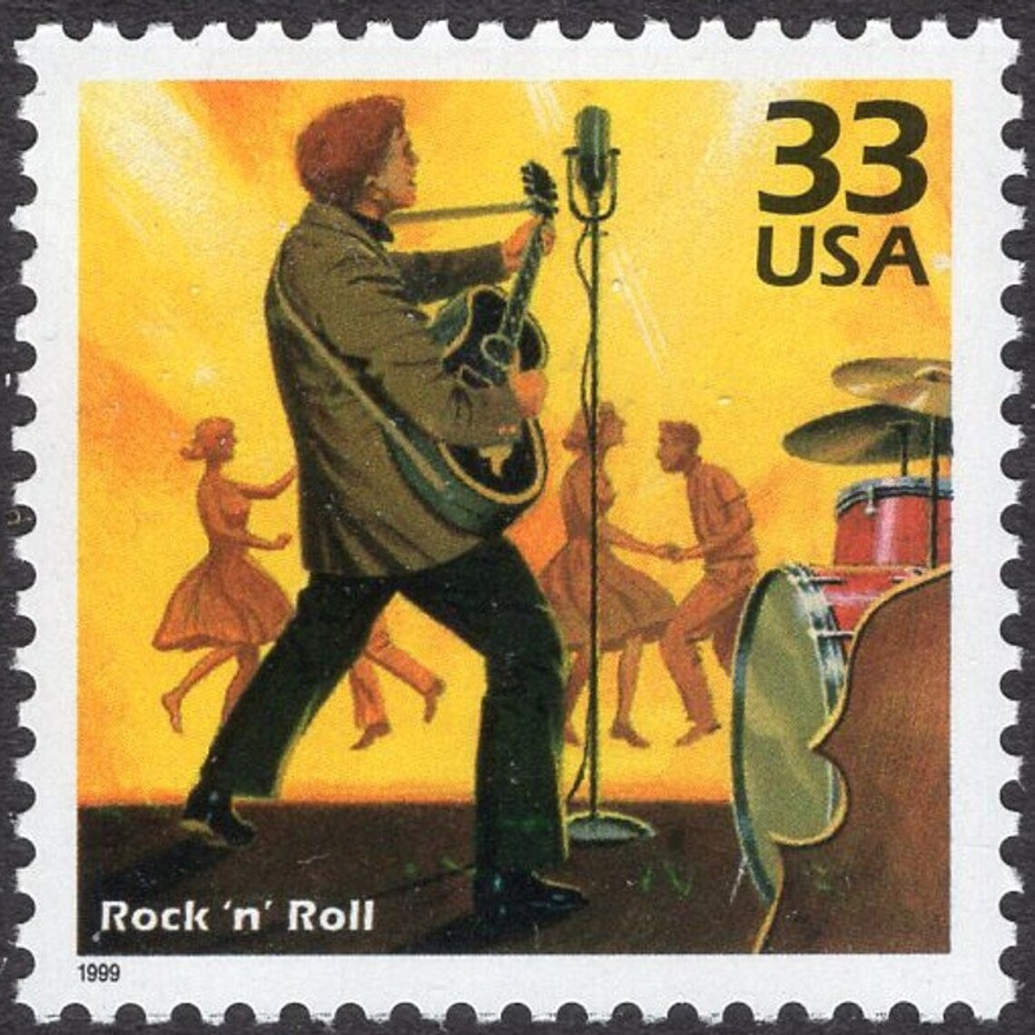 Five 33c Rock and Roll Stamps .. Unused US Postage Stamps .. | Etsy