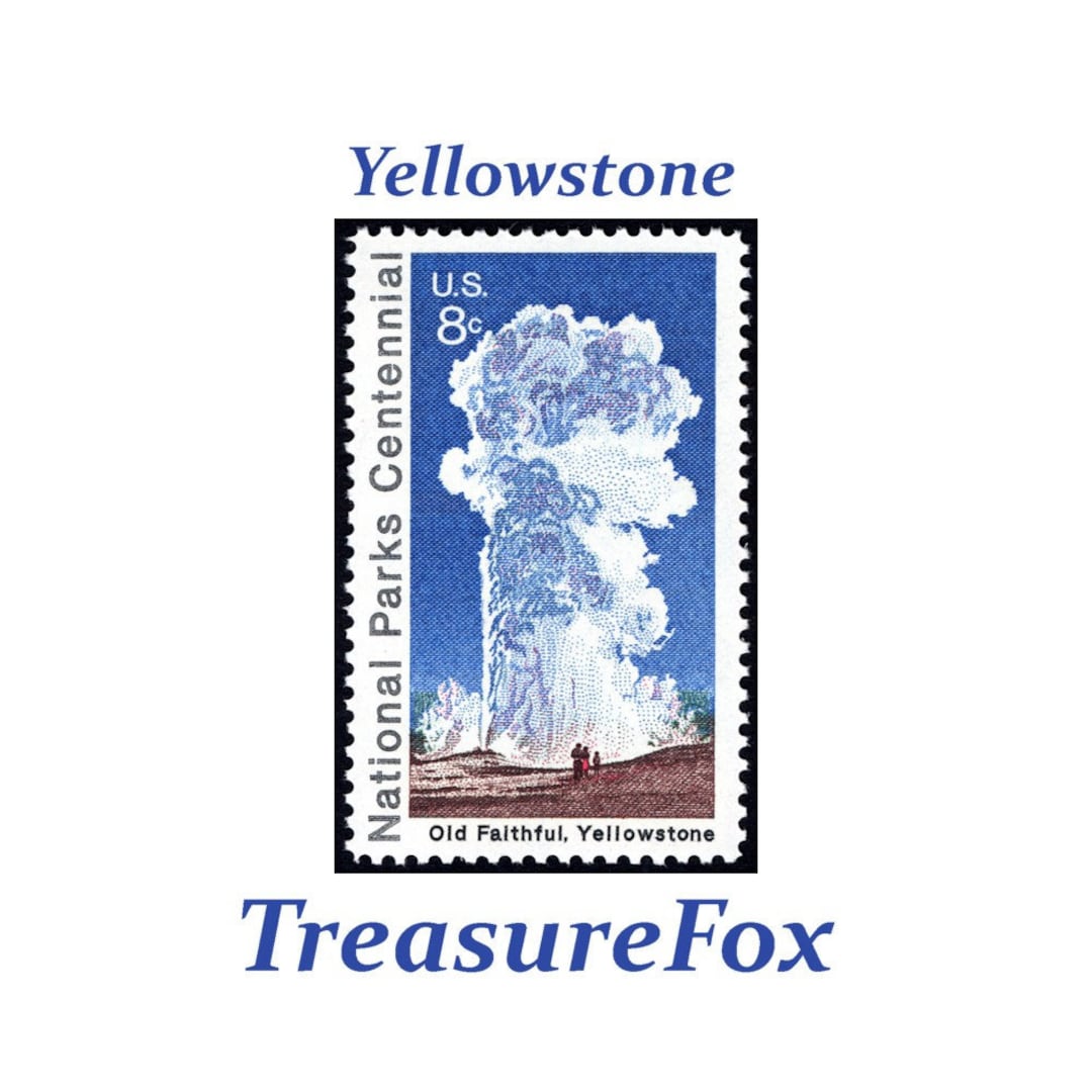 8c Yellowstone National Park .. Pack of 10 Stamps .. Vintage Unused US ...