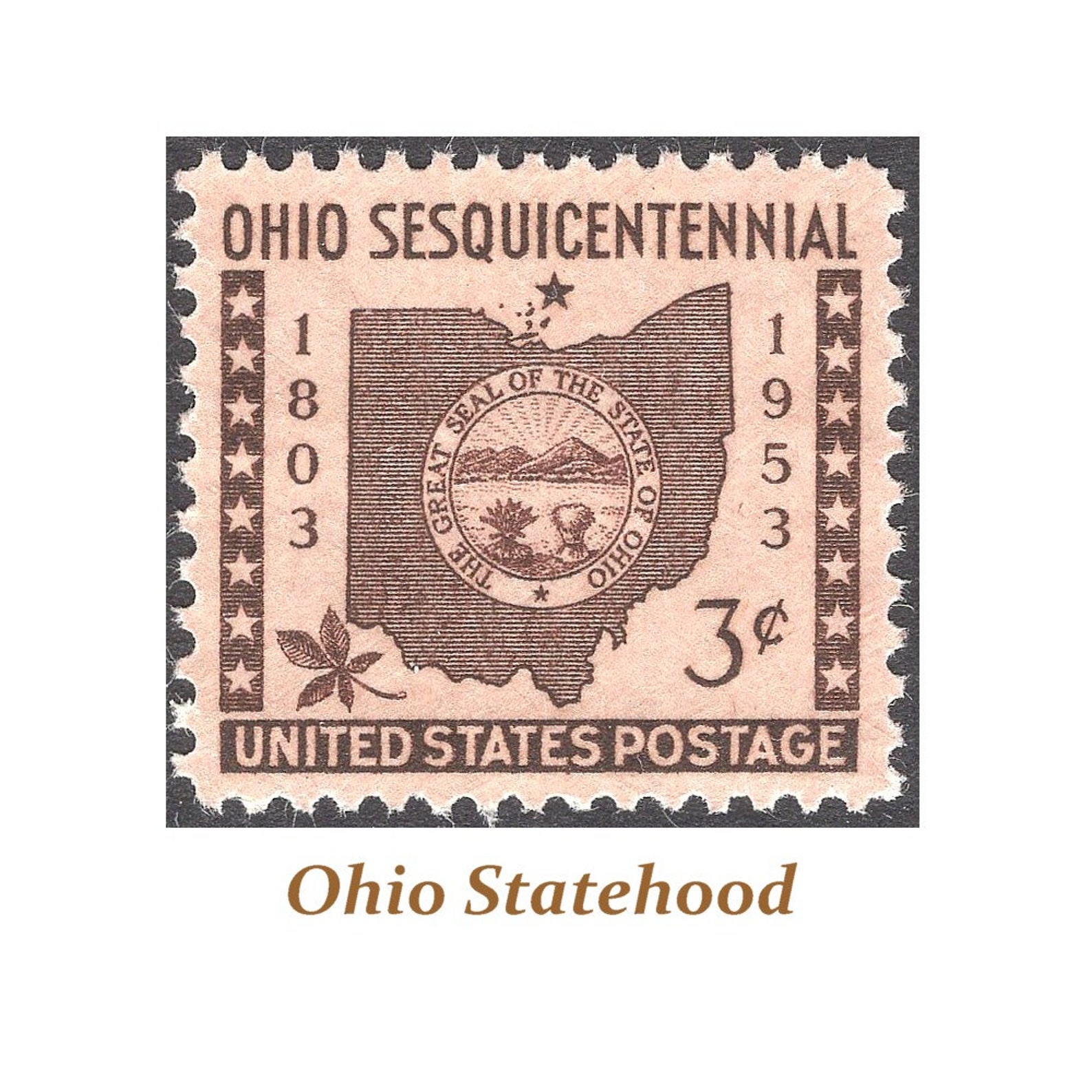 3c Ohio Statehood Stamp .. Unused US Postage Stamps .. Pack of | Etsy