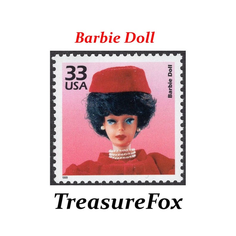 Five 33c Barbie Doll Stamps .. Unused US Postage Stamps .. Children's ...