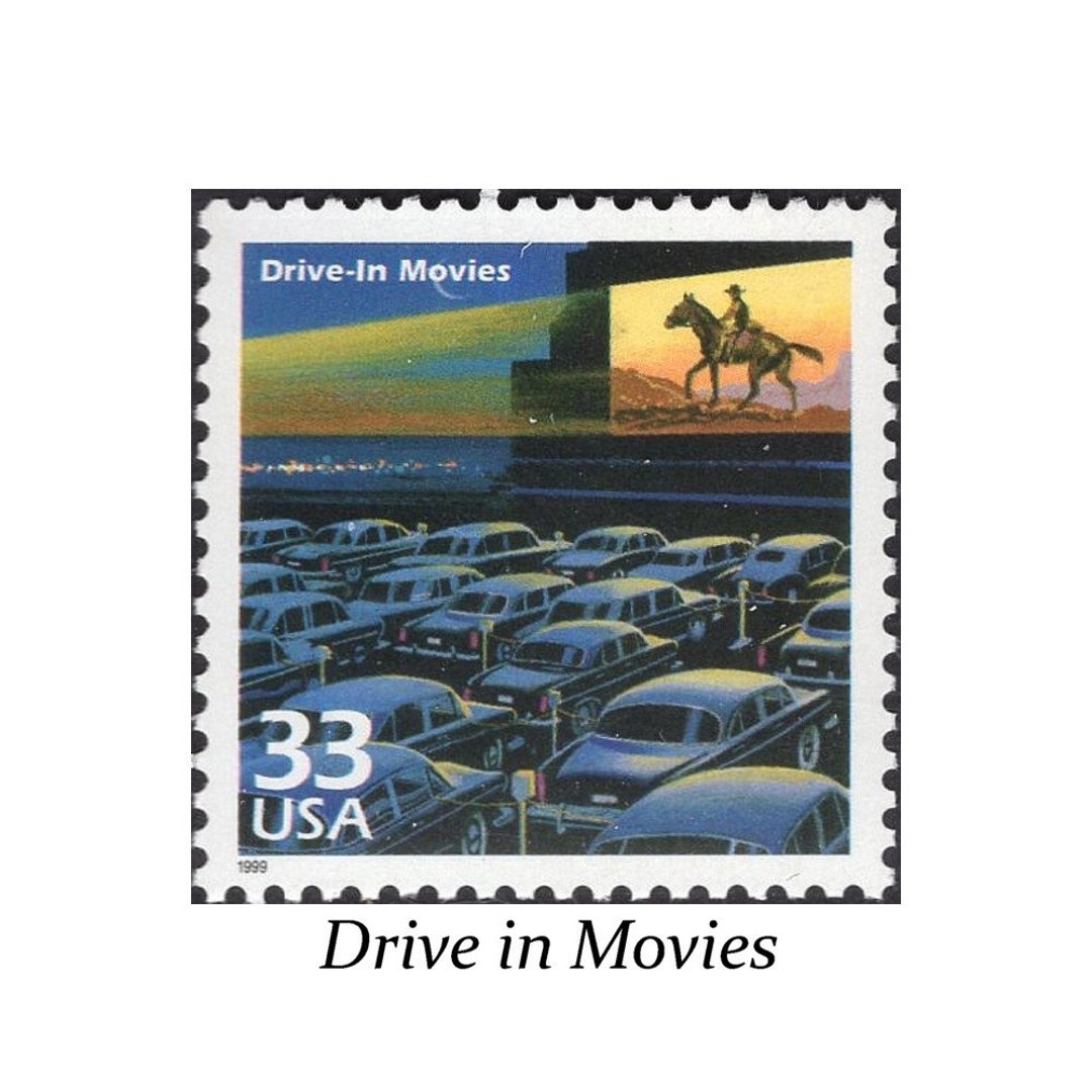 Five 33c Drive in Movies Stamps .. Unused US Postage Stamps | the 50s ...