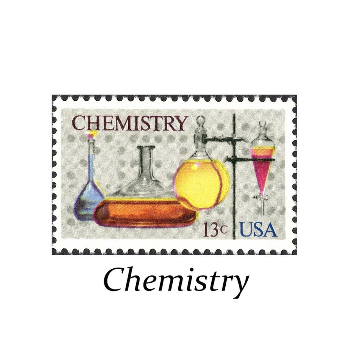 13c Chemistry Stamps Vintage Unused Postage Stamp Pack of | Etsy