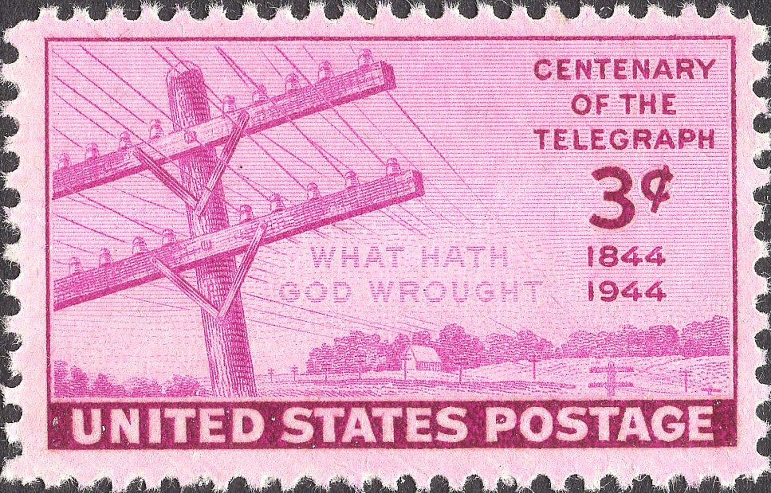 3c Telegraph Centenary Stamp .. Unused US Postage Stamps .. | Etsy