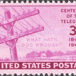 3c Telegraph Centenary Stamp .. Unused US Postage Stamps .. Pack of 10 ...