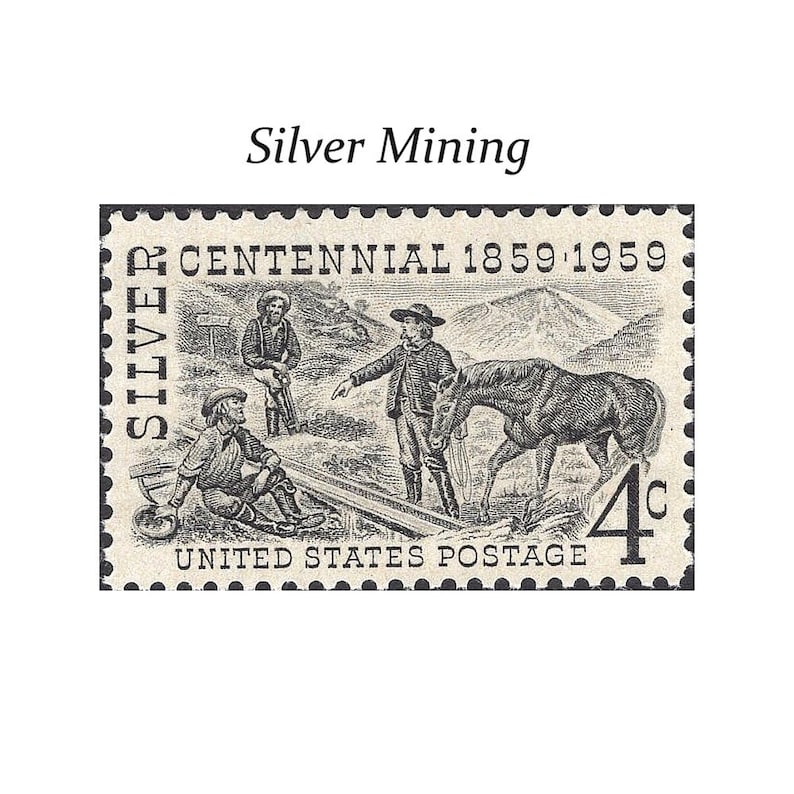 Twenty 4c Silver Mining Stamp Unused Vintage Postage Stamps - Etsy