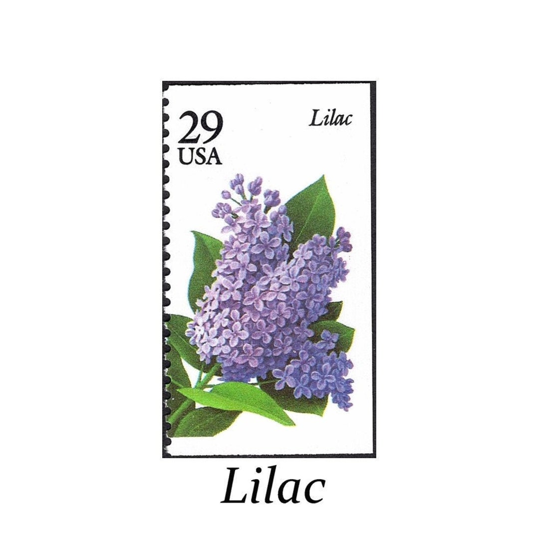 Five 29c Lilac Flower Stamps Vintage Unused Postage Stamp - Etsy