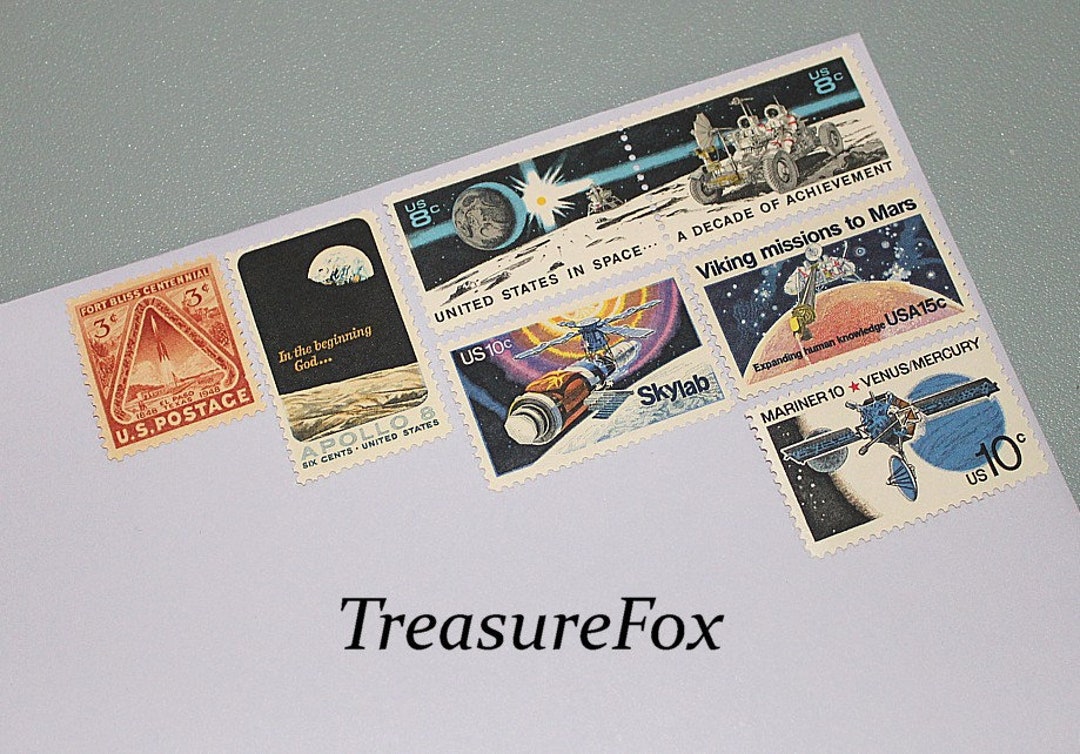 SPACE Travel .. Unused Vintage Postage Stamps .. Enough to - Etsy