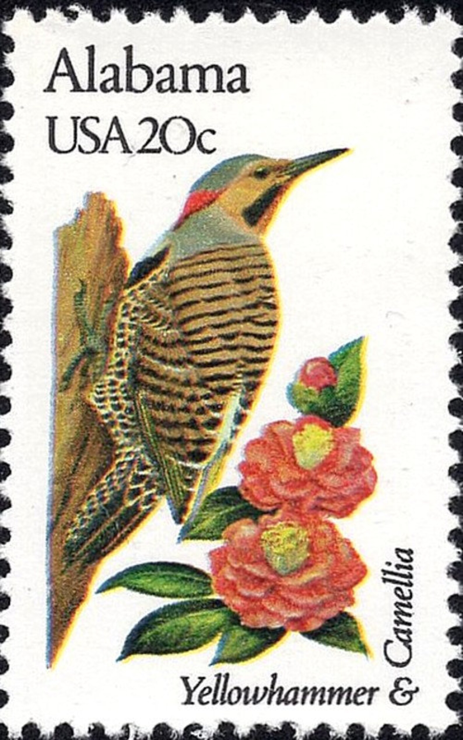 Five 20c ALABAMA State Bird And Flower Stamps Vintage Unused Etsy Five 20c ALABAMA State Bird And Flower Stamps Vintage Unused Etsy