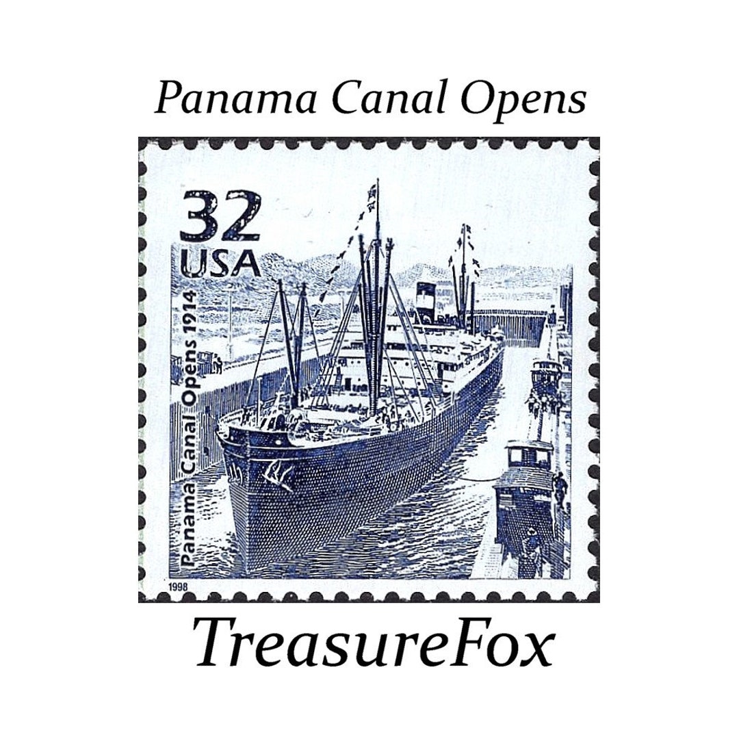 Five 32c Panama Canal Stamps .. Unused US Postage Stamps | Atlantic and ...