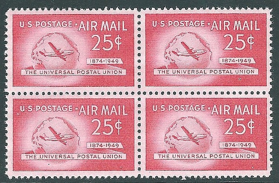 Pack of TEN .. 25c Universal Postal Union Airmail Stamp of - Etsy