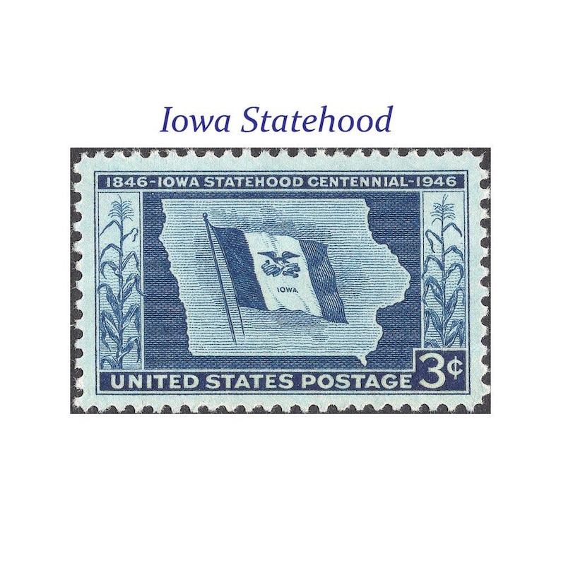 3c Iowa Statehood Stamp .. Unused US Postage Stamps .. Pack of - Etsy