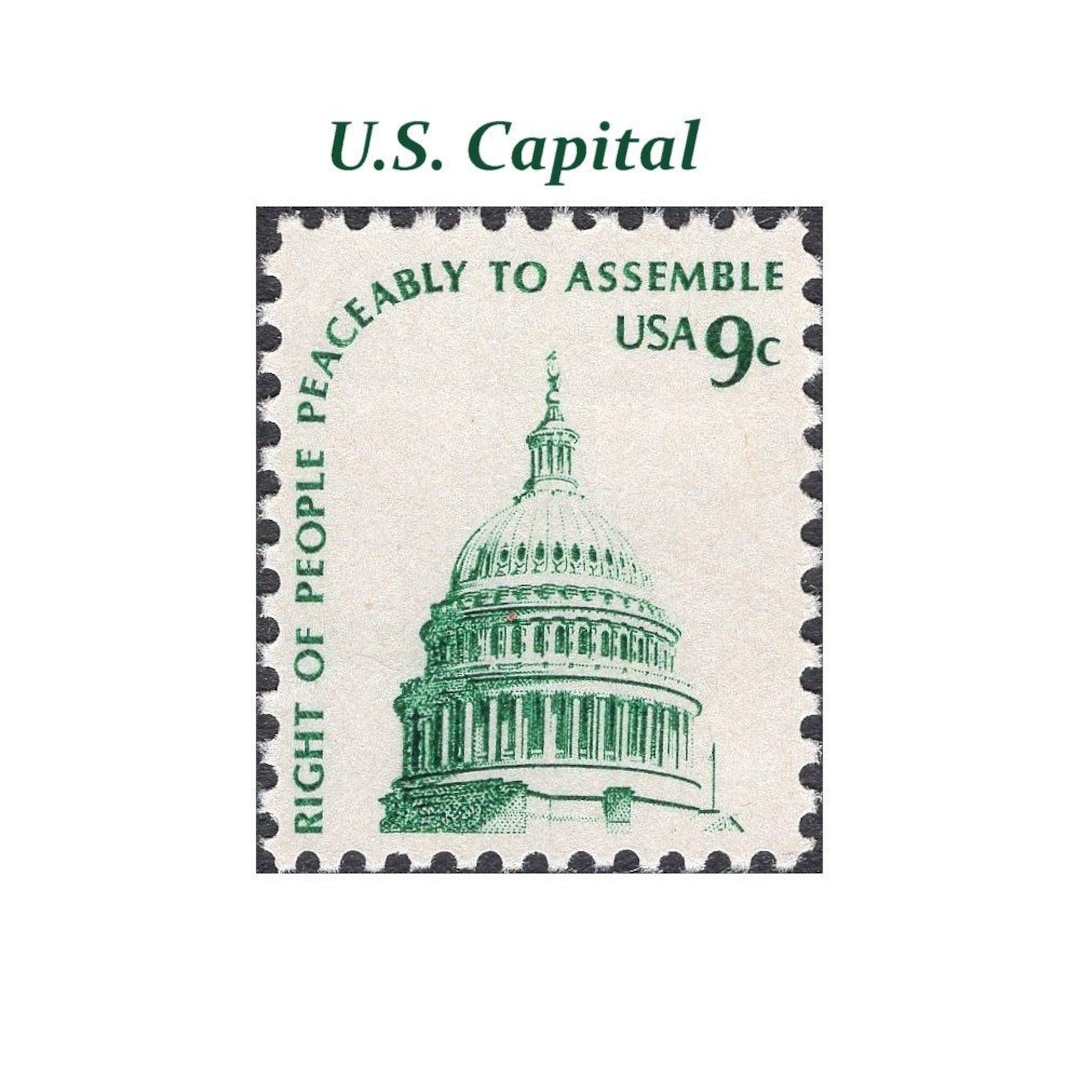 TEN 9c U.S. Capital Dome Stamp .. Vintage Unused Postage Stamps ...