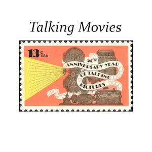 13c Talking Movies Stamps | Vintage Unused Postage Stamp | Pack of 10 ...