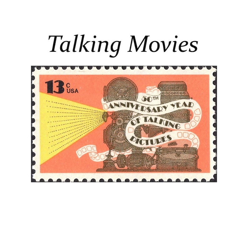 13c Talking Movies Stamps Vintage Unused Postage Stamp - Etsy