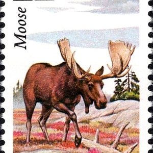 Five 22c Moose Stamp Unused US Postage Stamps Pack of 5 - Etsy
