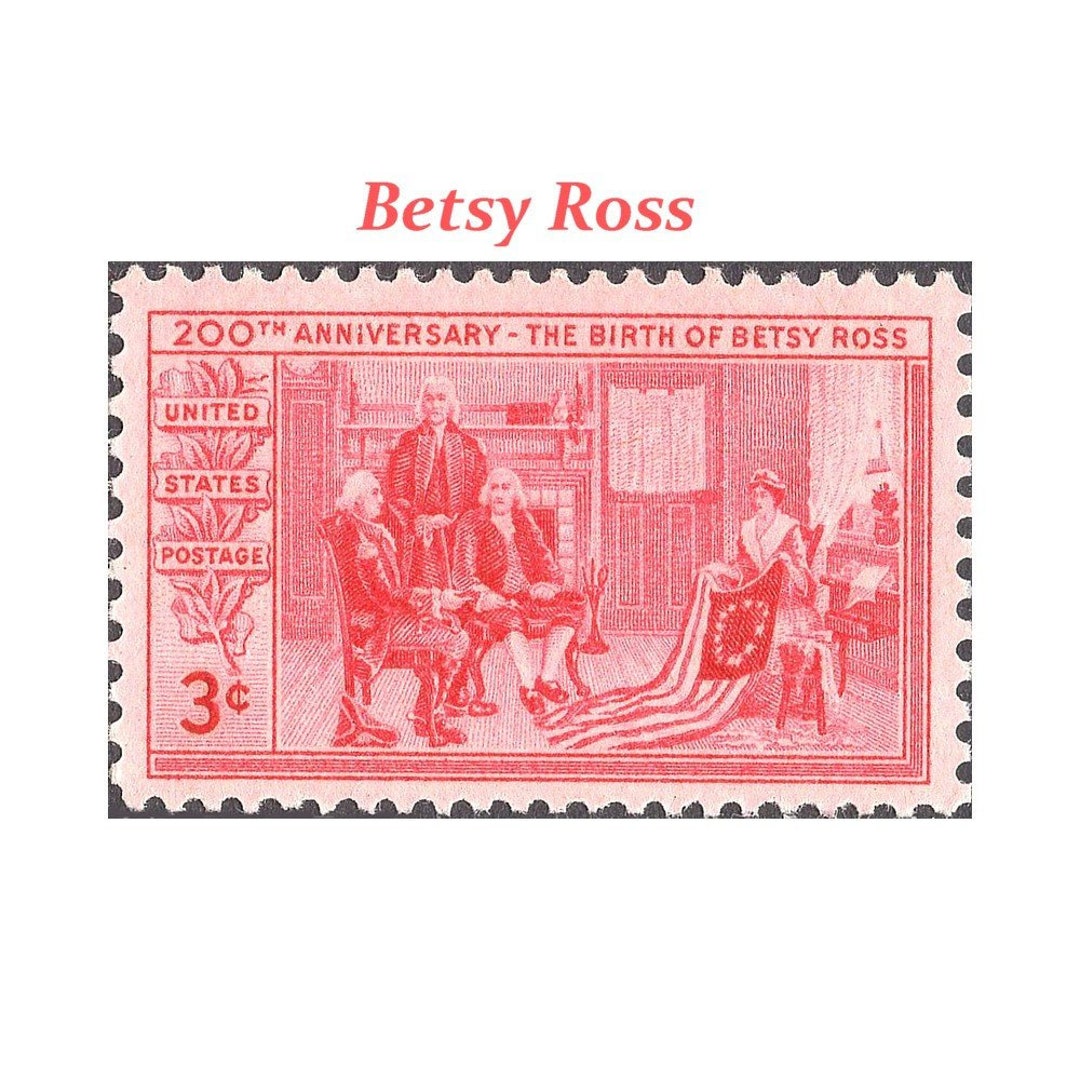 3c Betsy Ross Stamp .. Unused US Postage Stamps .. Pack of 10 Stamps ...