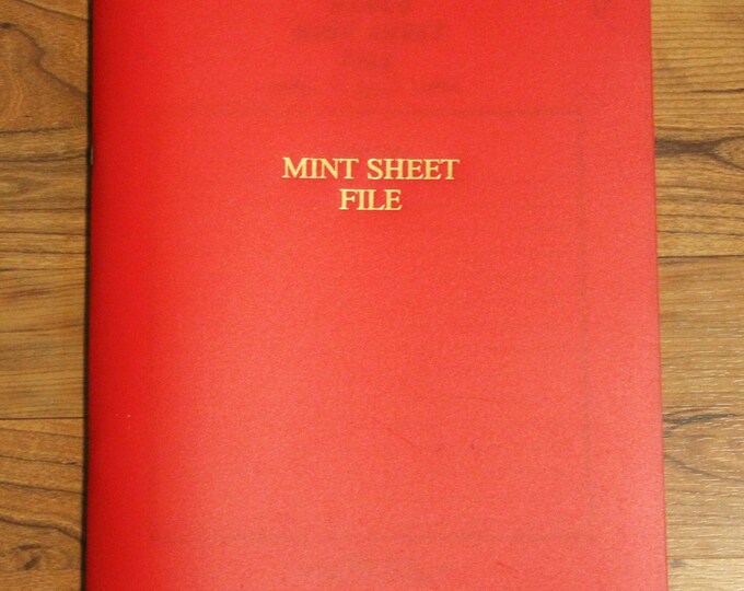 Harco Mint Stamp Sheet File - Thick Red Vinyl Cover | Holds 42 Stamp ...
