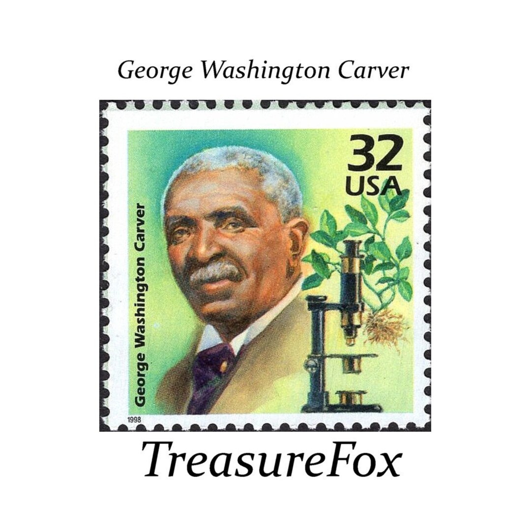 Five 32c George Washington Carver Stamps .. Unused US Postage Stamps ...