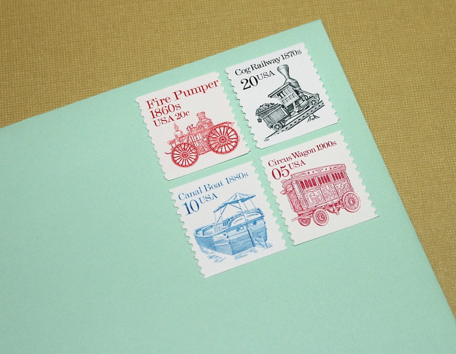 Transportation Stamps 1800's .. Unused Vintage US Postage Stamps ...