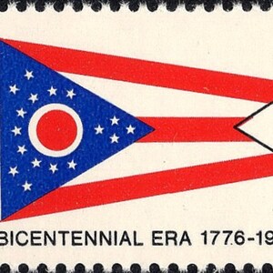 TEN 13c Ohio State Flag Stamp | Vintage Unused US Postage Stamps ...