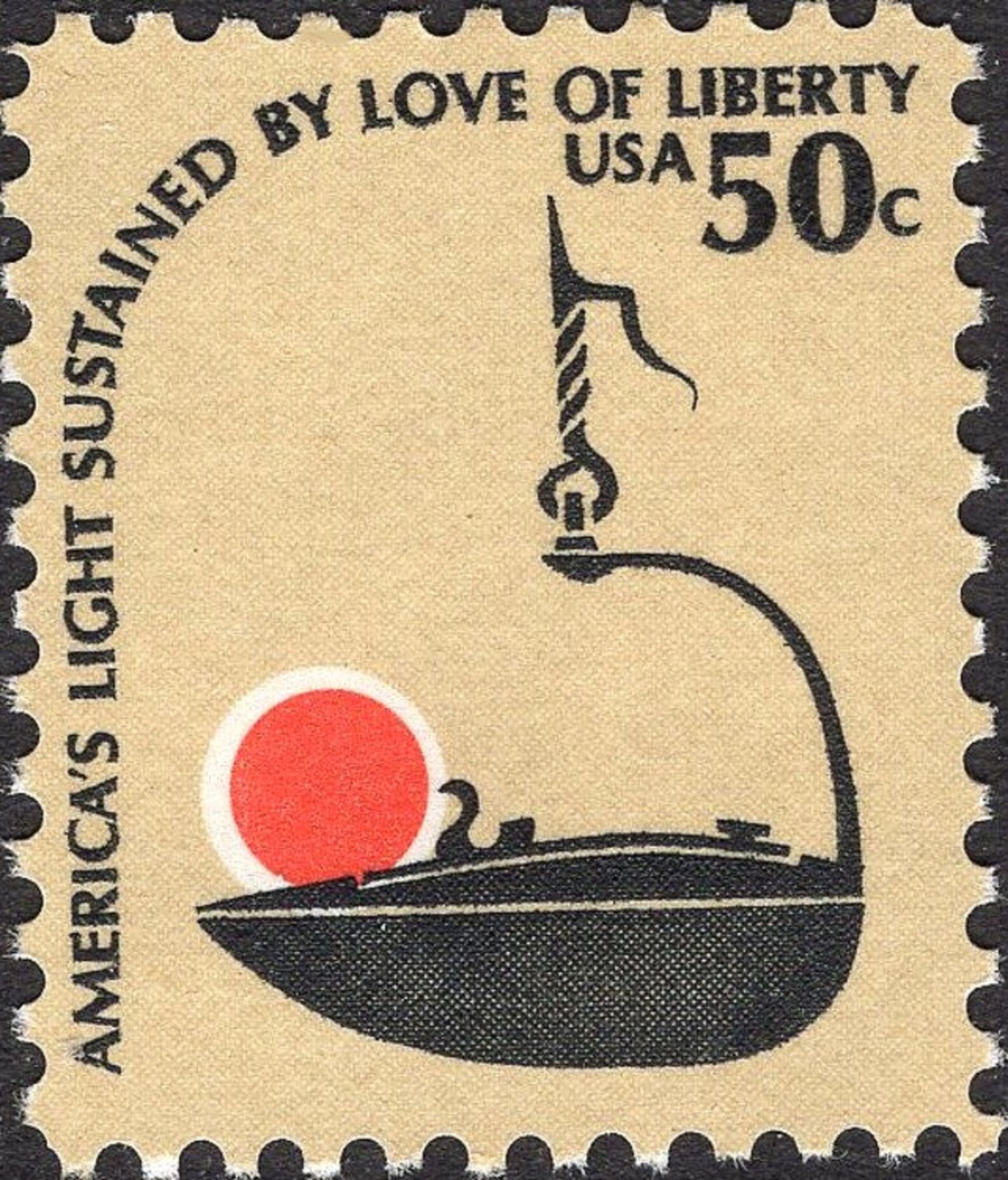 Five 50c Colonial Betty Lamp Stamps .. Unused US Postage Stamps .. Pack ...
