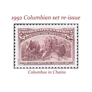 One 2.00 Columbus in Chains Stamp .. Vintage Unused US Postage Stamps ...