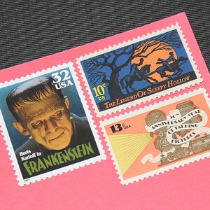 MOVIE MONSTERS .. Unused Vintage Postage Stamps .. Mail 5 - Etsy