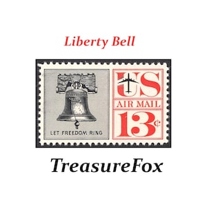TEN 13c Liberty Bell Airmail Stamp .. Pack of 10 Vintage Unused US ...