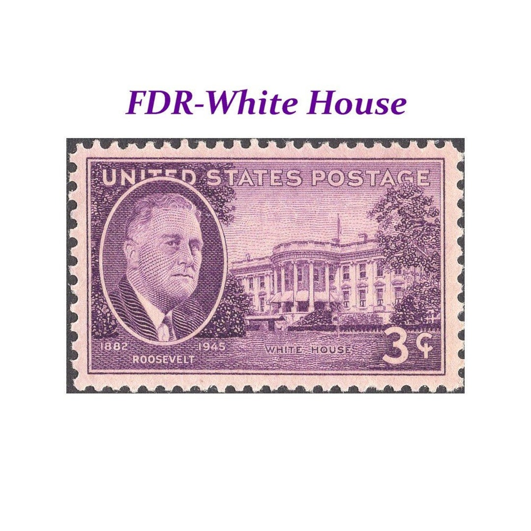 3c Fdr-white House Stamp .. Unused US Postage Stamps .. Pack of 10 ...