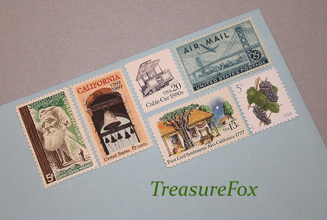 San Francisco .. Unused Vintage Postage Stamps by Treasurefox .. Mail 5 ...