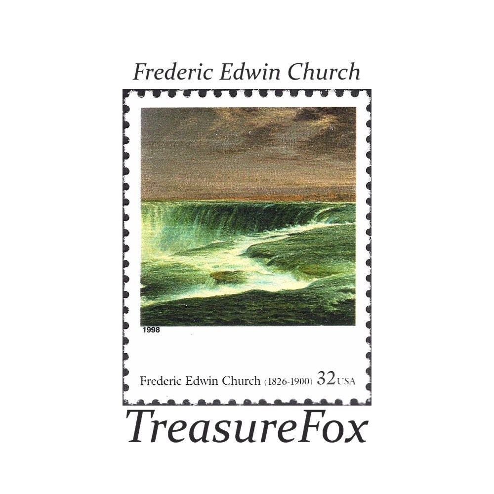 FIVE 32c Frederic Church Painting Stamp | Vintage Unused US Postage ...