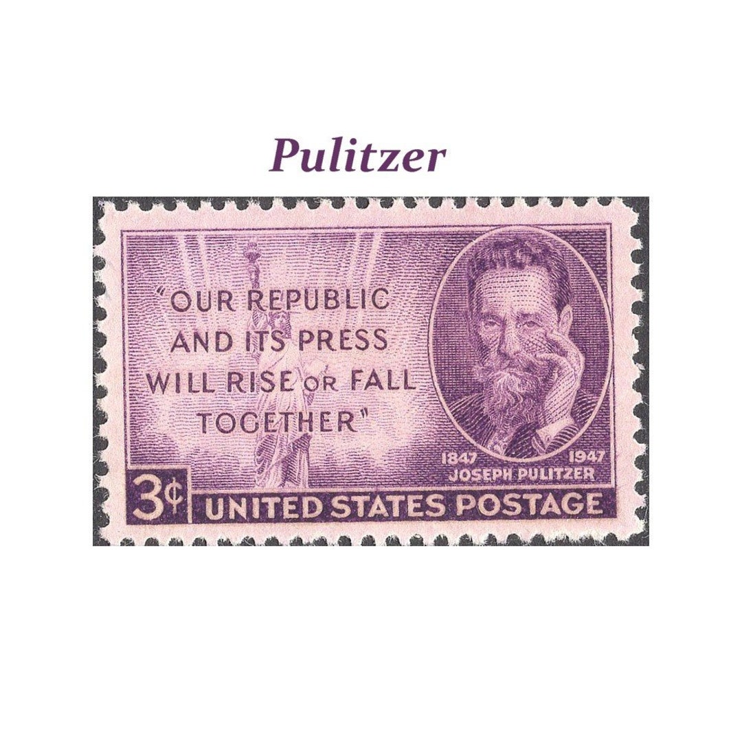 3c Joseph Pulitzer Stamp .. Unused US Postage Stamps .. Pack of 10 ...
