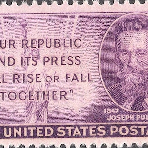 3c Joseph Pulitzer Stamp .. Unused US Postage Stamps .. Pack of 10 ...