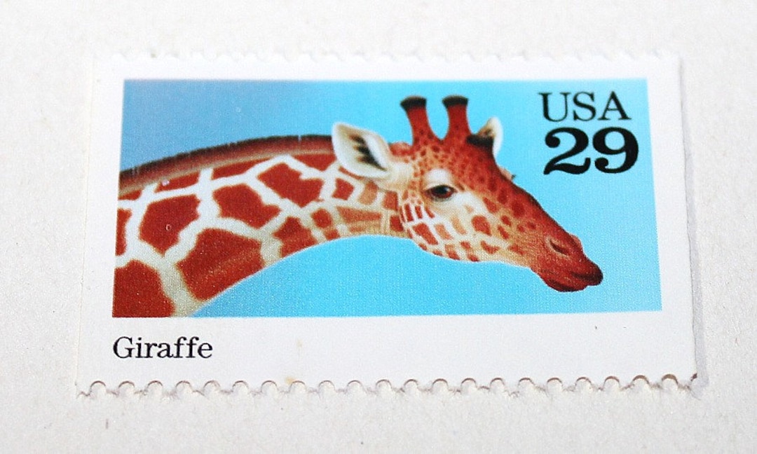 TEN 29c Giraffe Postage Stamps .. Unused US Postage Stamps .. Zoo ...