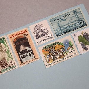 San Francisco .. Unused Vintage Postage Stamps by Treasurefox .. Mail 5 ...